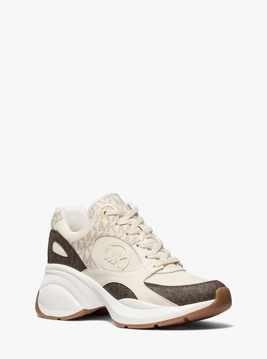 Zuma Two-Tone Signature Logo and Nylon Trainer, BROWN MULTI | Michael ...