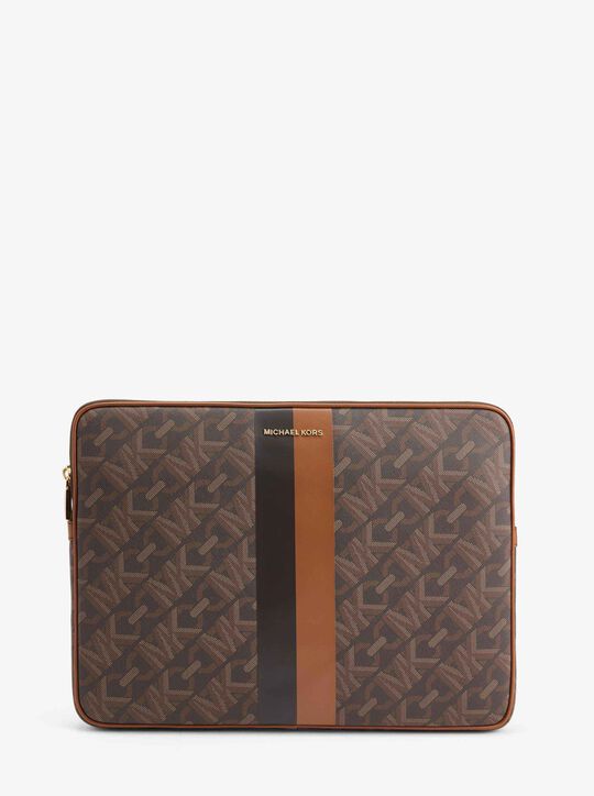 Monogram-print canvas laptop bag, VANILLA/LUGG | Michael Kors KWT